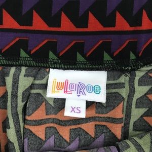 LuLaRoe | Skirts | Lularoe Xs Madison Skirt Purple Green Black Print ...